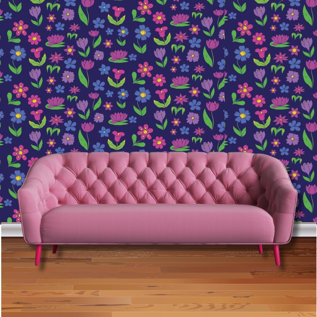 Colorful Floral Pattern Wallpaper – Vibrant Flower Design for Stylish ...