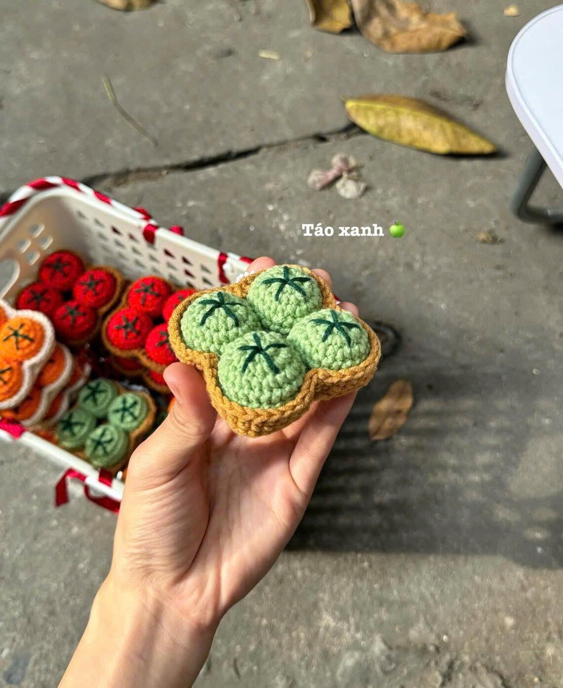 Mini Crochet Tomato Keychain – Handmade Amigurumi Fruit Plush – Cute ...