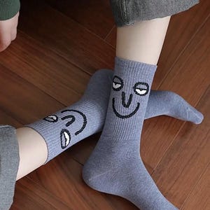 Funny Crazy Face Socks Unique Gift for All Occasions Unisex Socks Soft ...