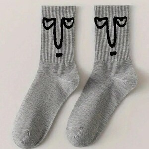 Funny Crazy Face Socks Unique Gift for All Occasions Unisex Socks Soft ...