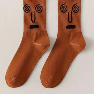 Funny Crazy Face Socks Unique Gift for All Occasions Unisex Socks Soft ...