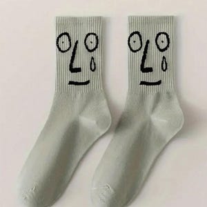 Funny Crazy Face Socks Unique Gift for All Occasions Unisex Socks Soft ...