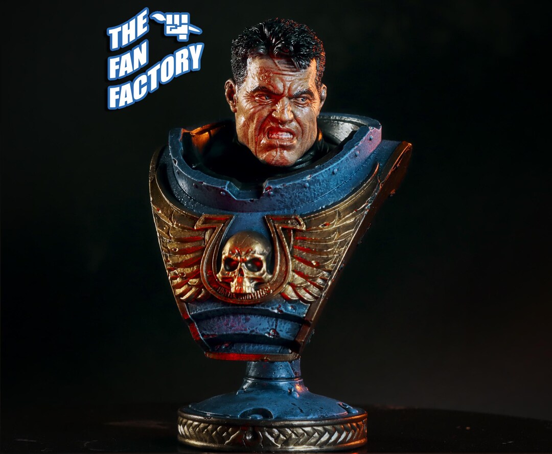 Lieutenant D. TITUS Ultramarnies Led Helmet Light Head /bust 3D Resin ...