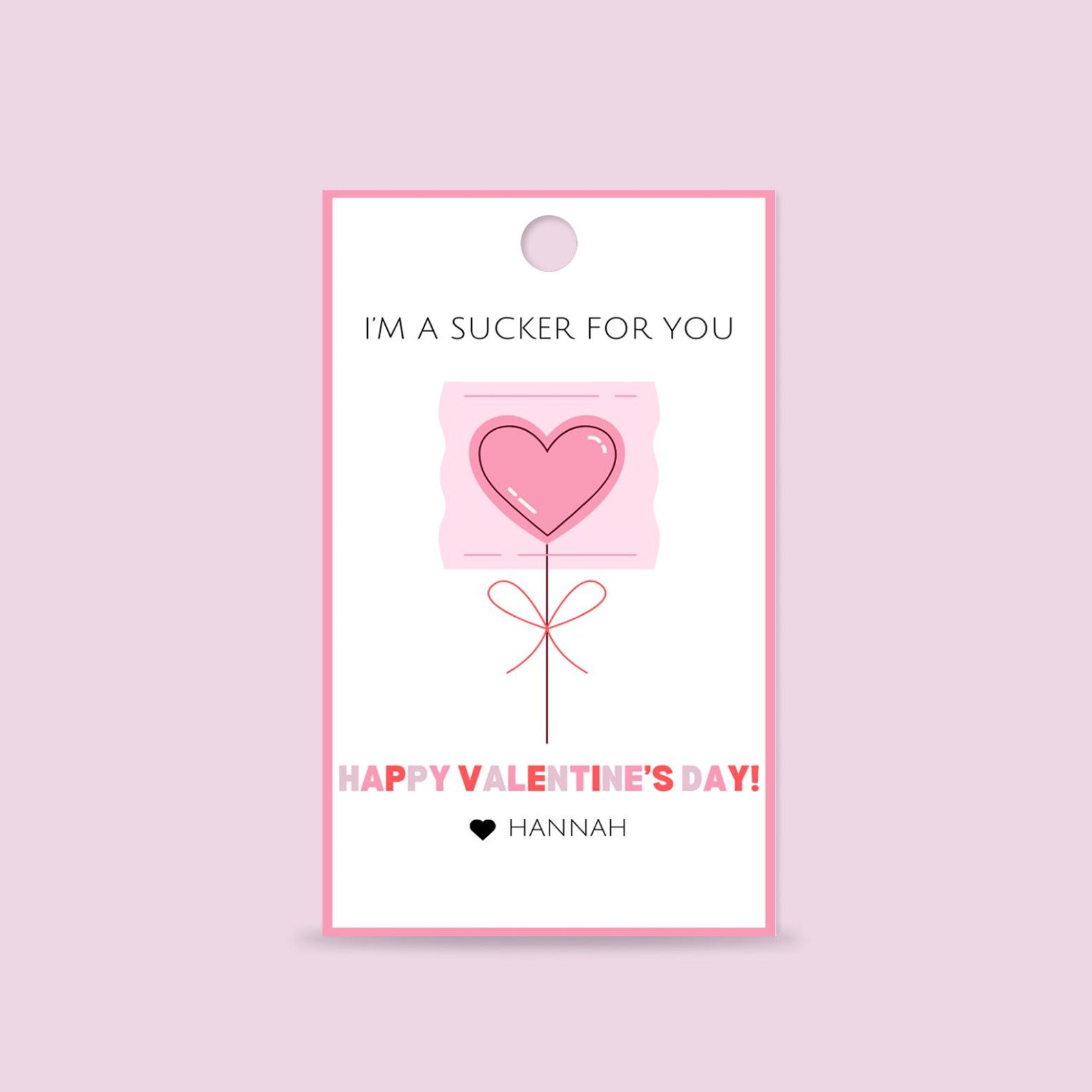 Editable Canva Template for Printable Valentine Cards Personalized ...
