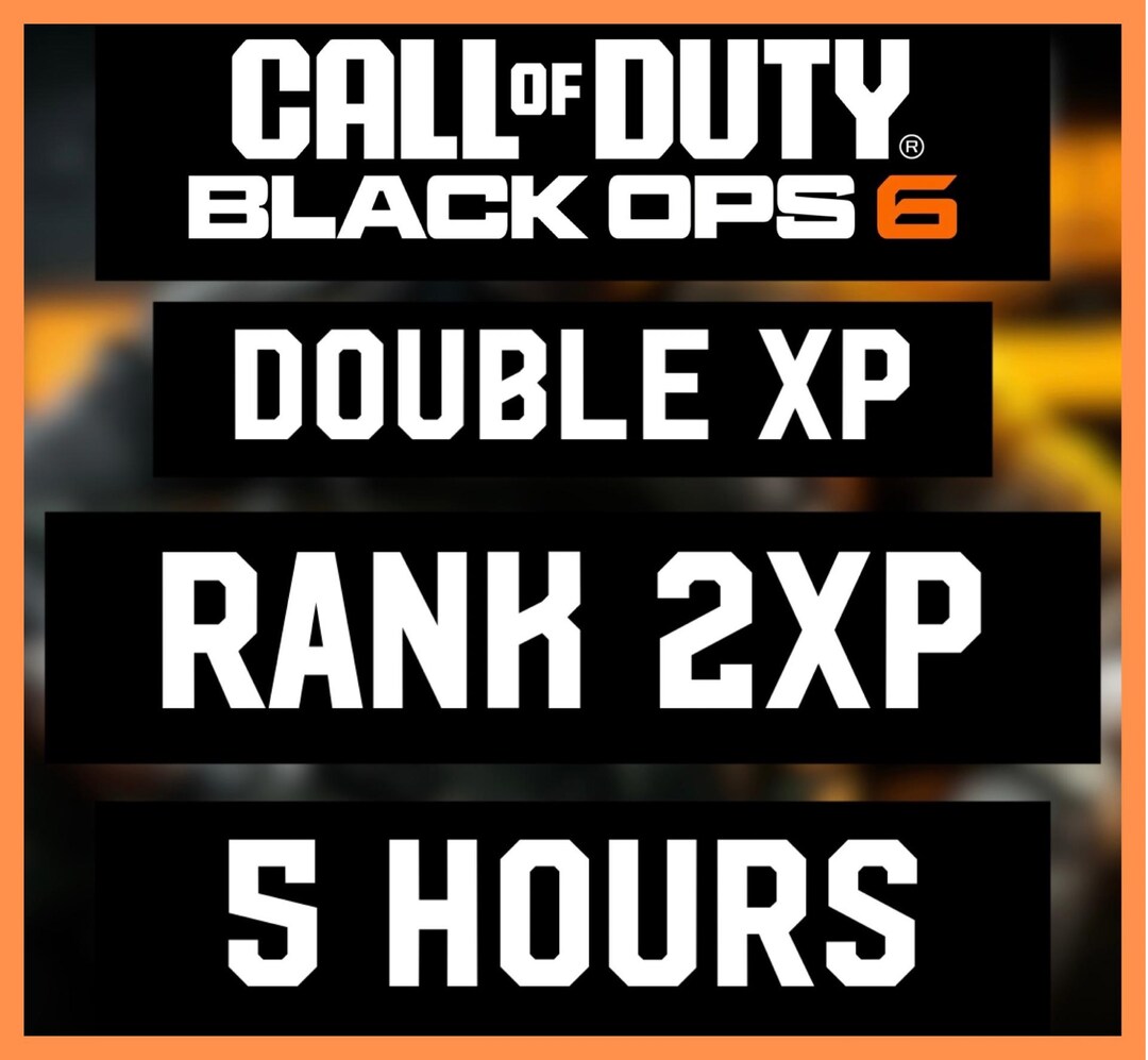 5 Hours Call of Duty Black Ops 6 Double XP Rank 2XP COD BO6 GLOBAL - Etsy