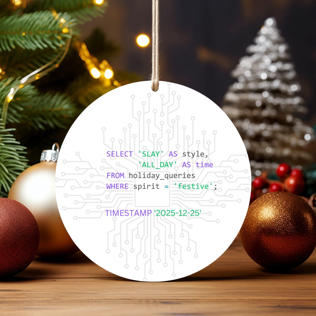 SQL Christmas Ornament: "slay" Code, Database Developer Gift - Etsy