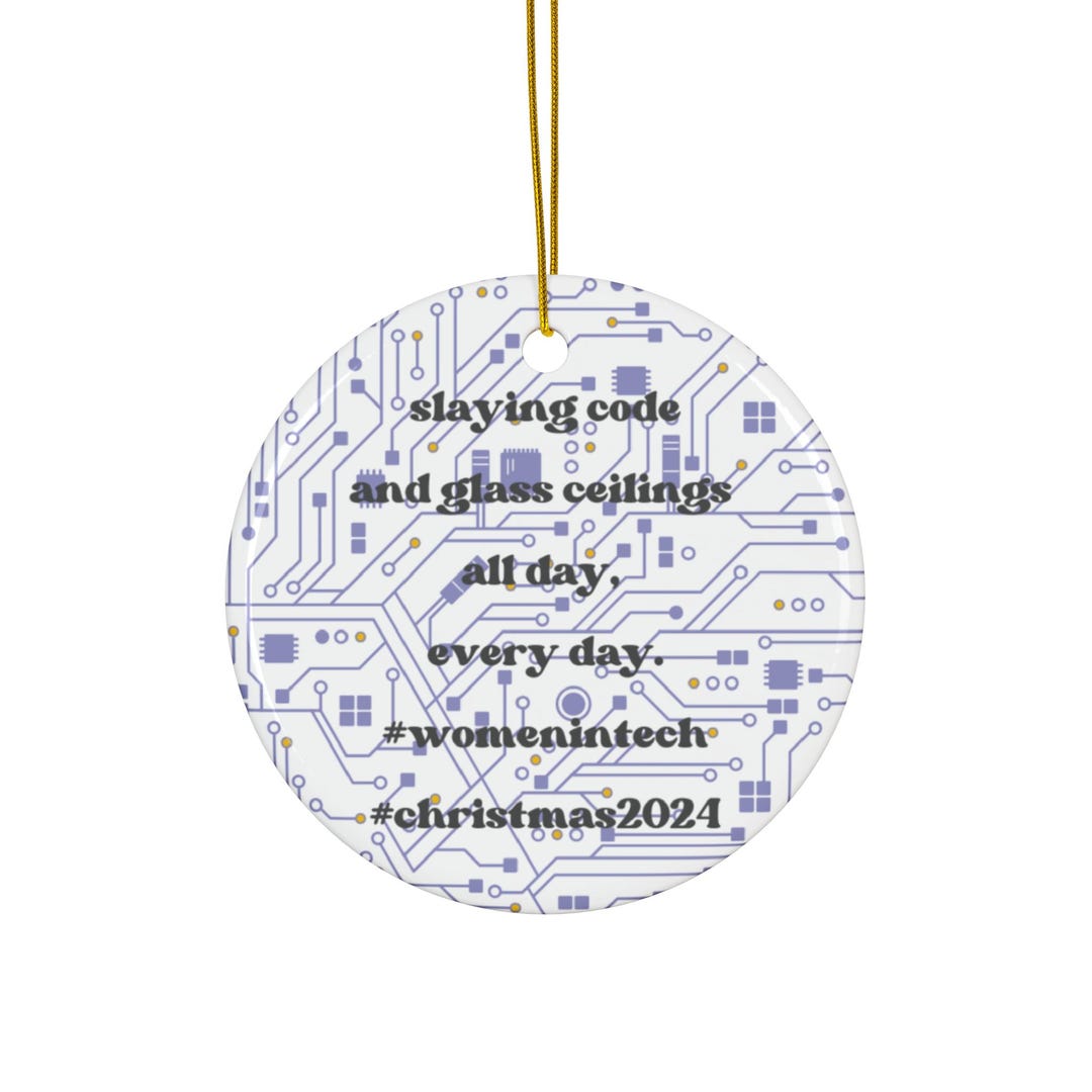 Women in Tech Christmas Ornament, Female Software Developer Gift, Glass Ceiling Breaker, Techie ...