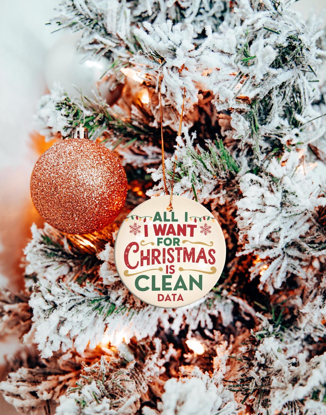 Techie Christmas Ornament, "clean Data" Scientist Theme (customizable ...
