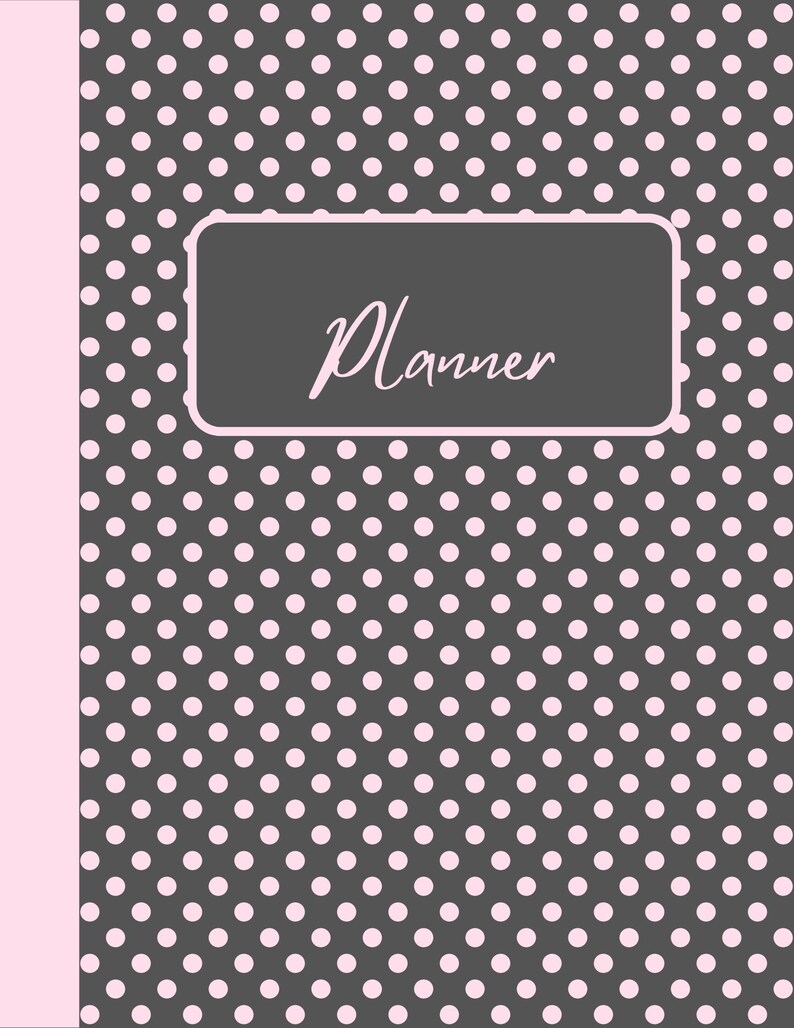 2026 Polka Dot Pink Bow Planner - Etsy
