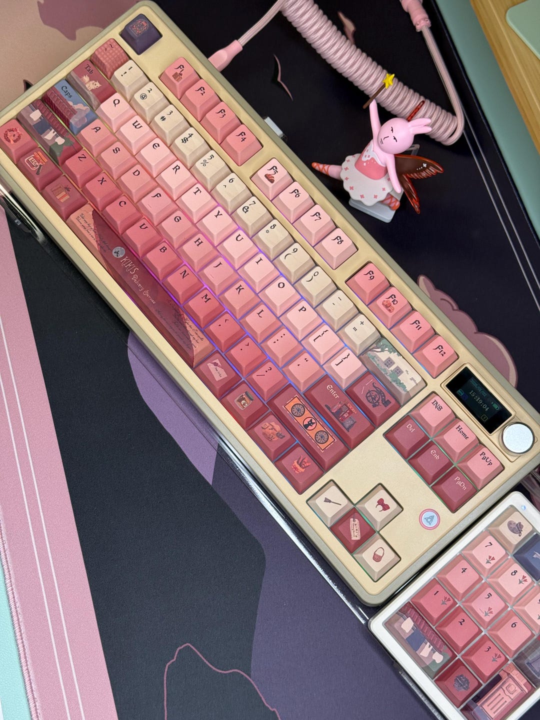 Kiki Dkpink/lt Pink Beautiful Artisan Caps on Mechanical Wireless ...