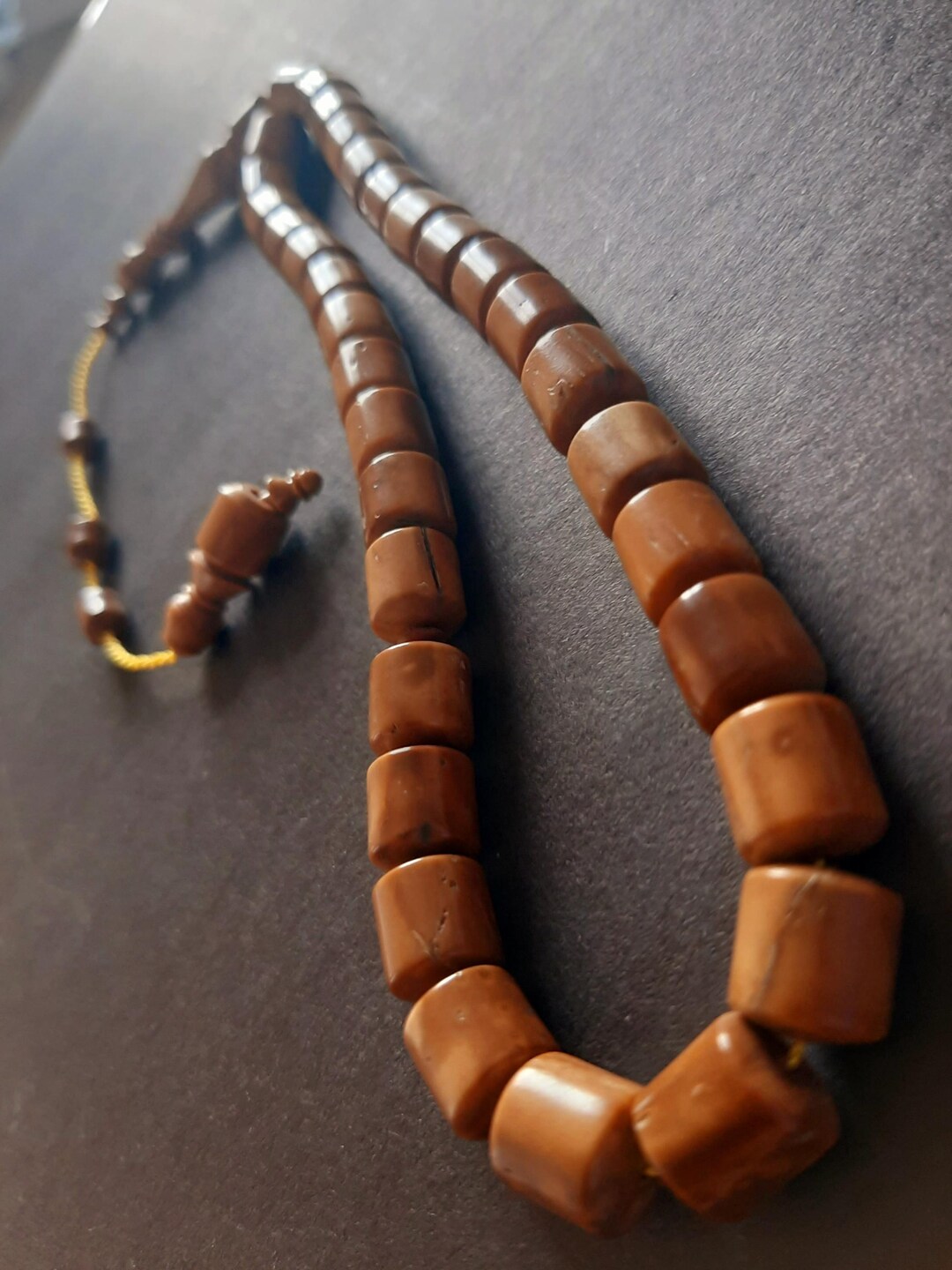 Handmade , Real Kuka Tree Tasbih , Original Hand-carved 33-bead Islamic ...