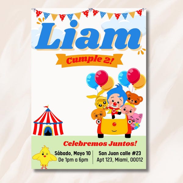 Circus Child Invitation - Etsy