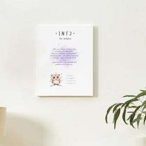 Minimalist MBTI Prints | 16 Personality Types Wall Art Poster Set ...