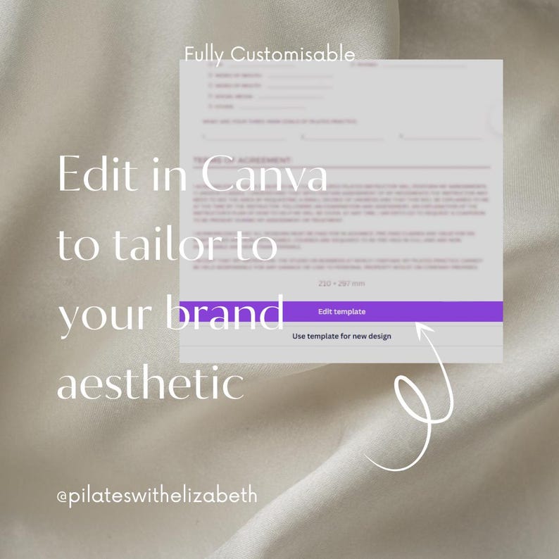 Pilates Studio Registration Form & Screening Questionnaire Template ...