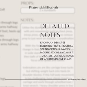 Reformer Pilates Class Plans - Set of 3 INTERMEDIATE Plans With Props ...