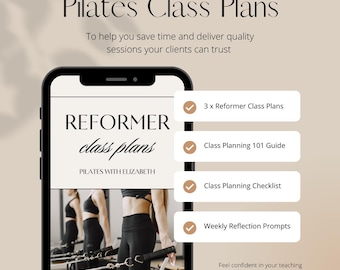 Reformer Pilates Class Plans - Set of 3 Plans PLUS Essential Planning ...