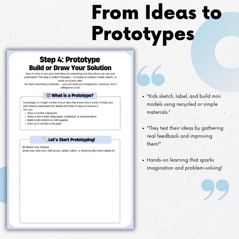 Design Thinking Challenge Workbook for Kids | STEM STEAM Activities ...