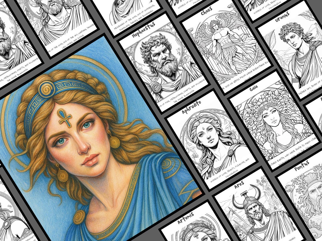 Ultimate Greek Gods Coloring Book | 37 Gods & Goddesses | Mythology ...