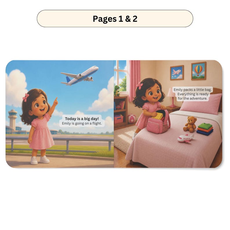 Personalized First Flight Book for Kids, Custom Airplane Keepsake ...
