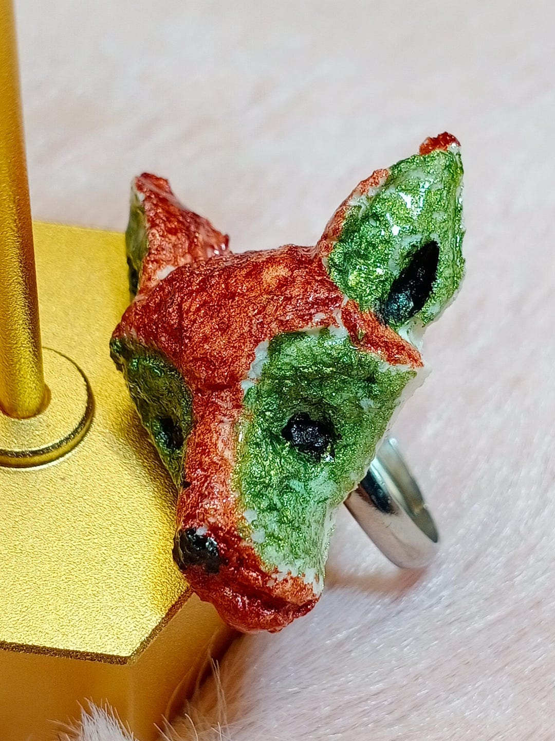 Fox Rings, Spin Rings, Handmade Custom Rings, Personalized Rings, Paper Pulp Rings, Women's ...