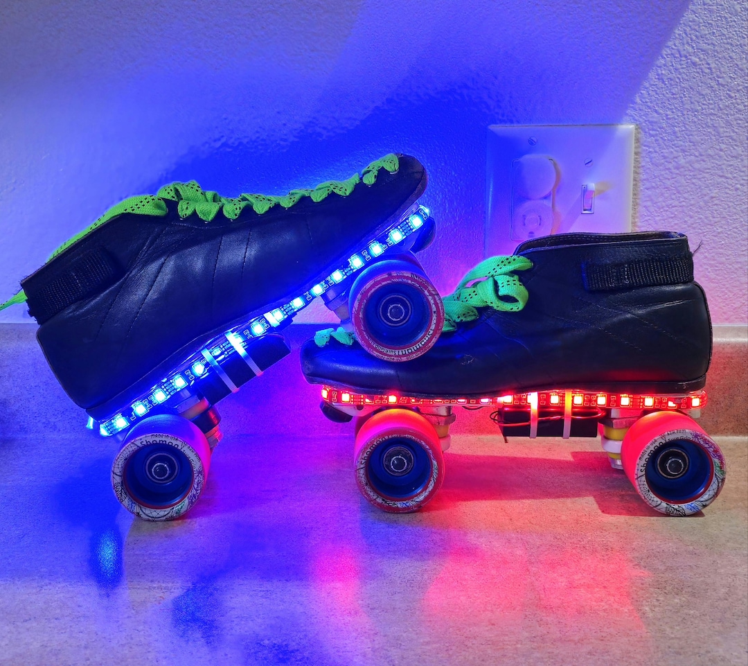 Roller Skate LED Changing Color Lights W/remote (PAIR) 60 Lights per ...