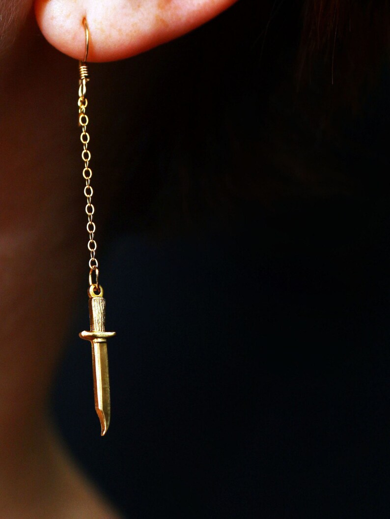 Dagger Earrings - Etsy