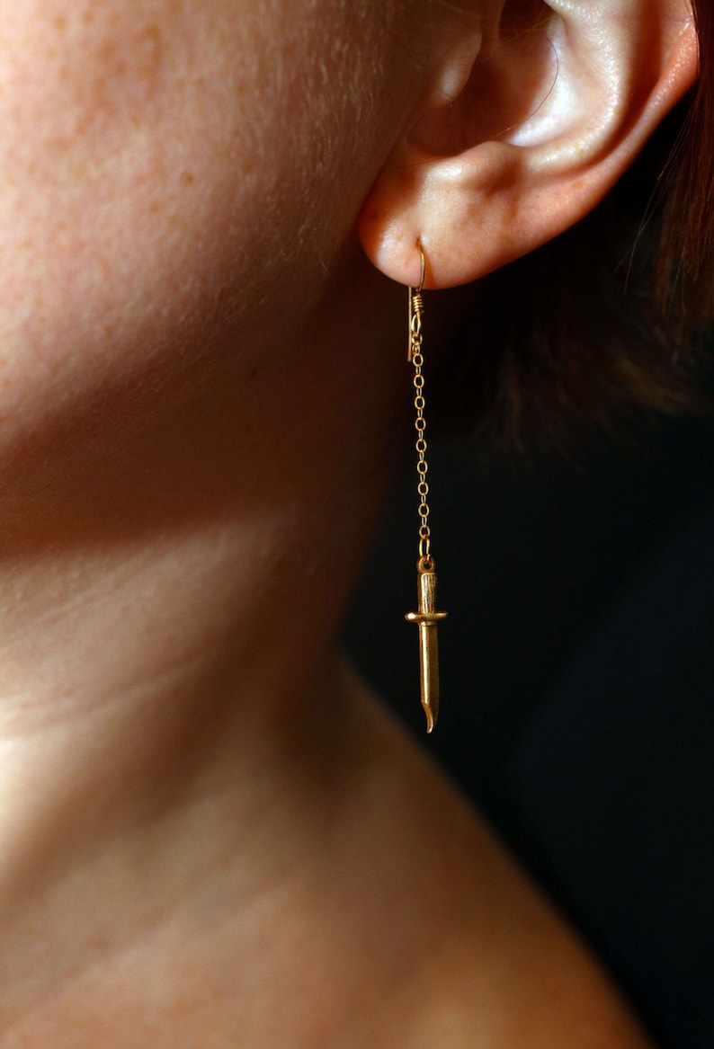 Dagger Earrings - Etsy