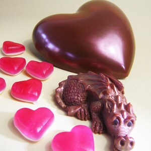 Chocolate Dragon Heart Box Contains Solid Choc Dragon, and Jelly Heart ...