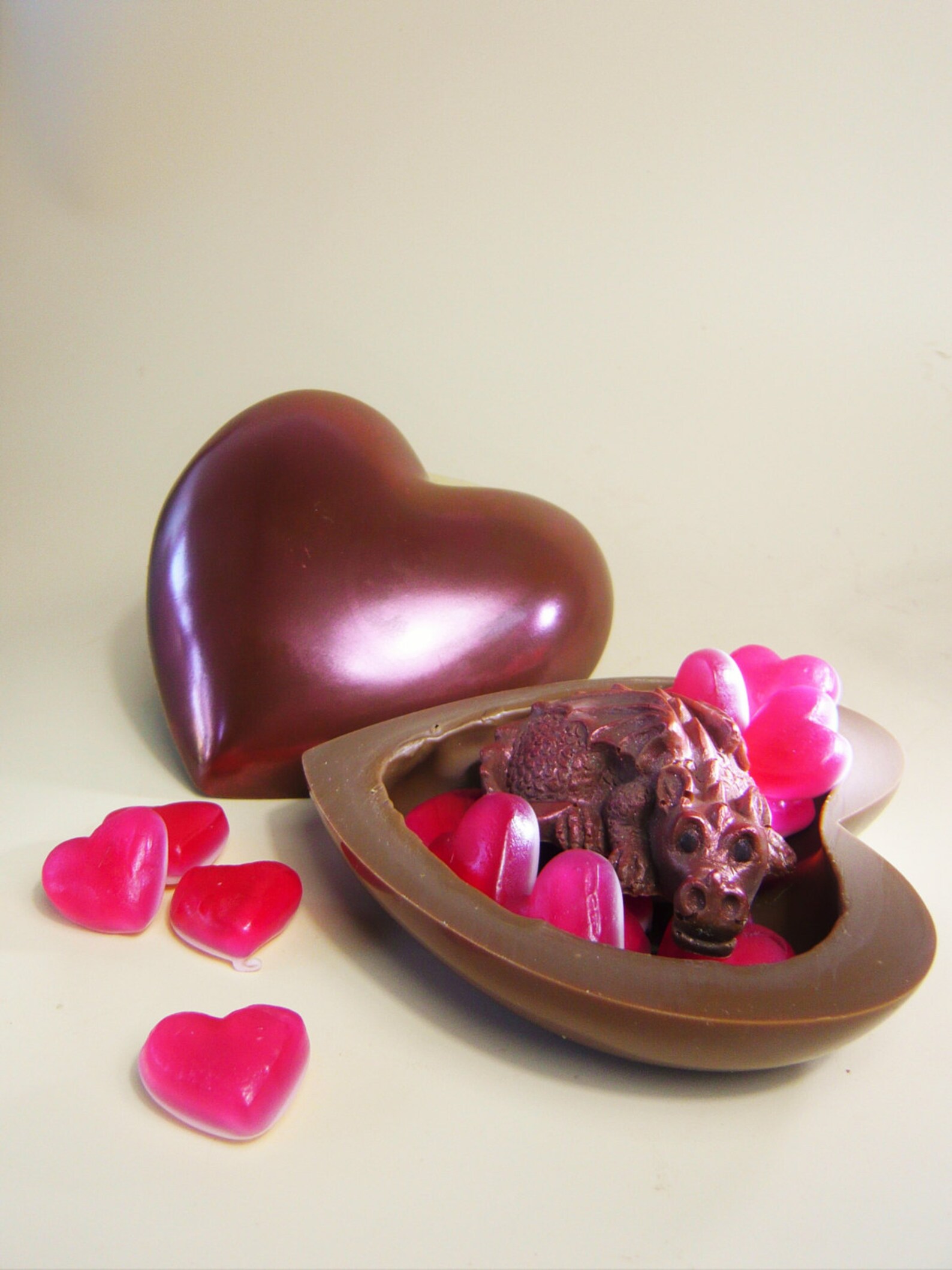 Chocolate Dragon Heart Box Contains Solid Choc Dragon and | Etsy