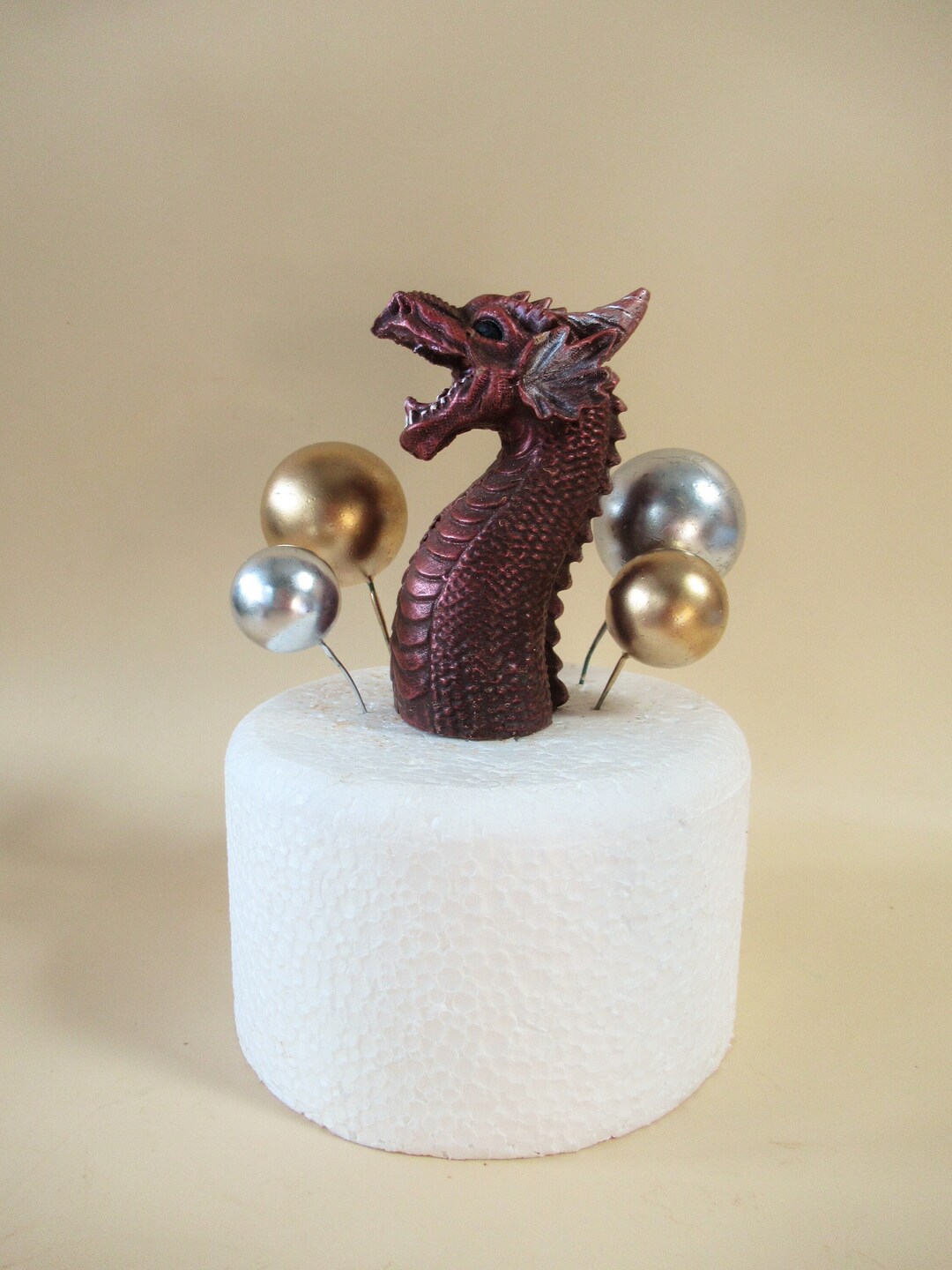 Chocolate Dragon Head Roaring - 3D Edible Cake Topper - Solid Chocolate ...
