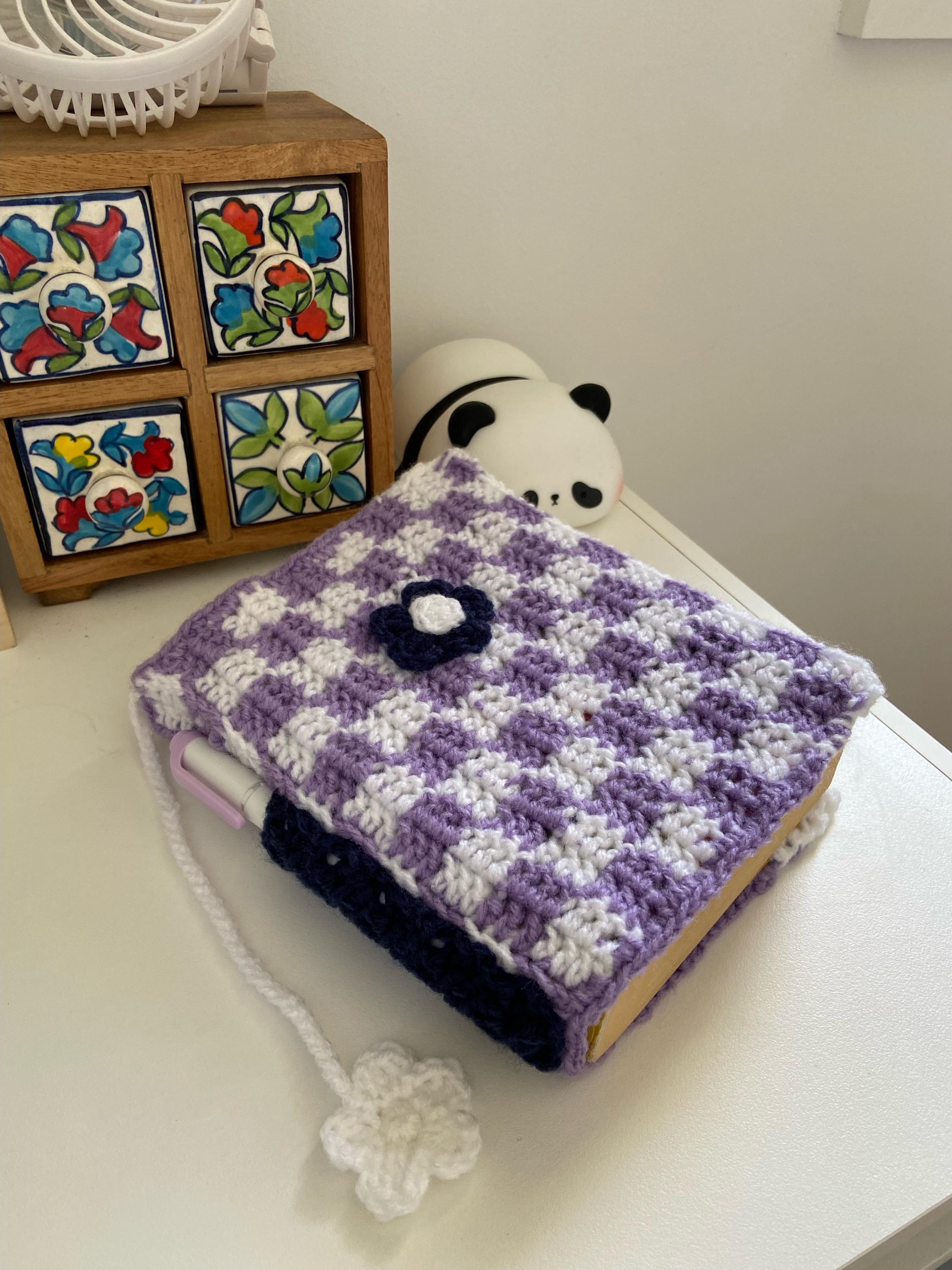 PATTERN: Crochet Checkered Book Cover // Customisable Checkered Gingham ...