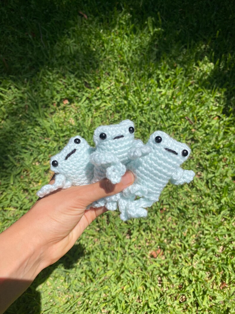 Crochet Leggy Froggy Handmade Amigurumi Plushie Green Frog Cute Grumpy ...