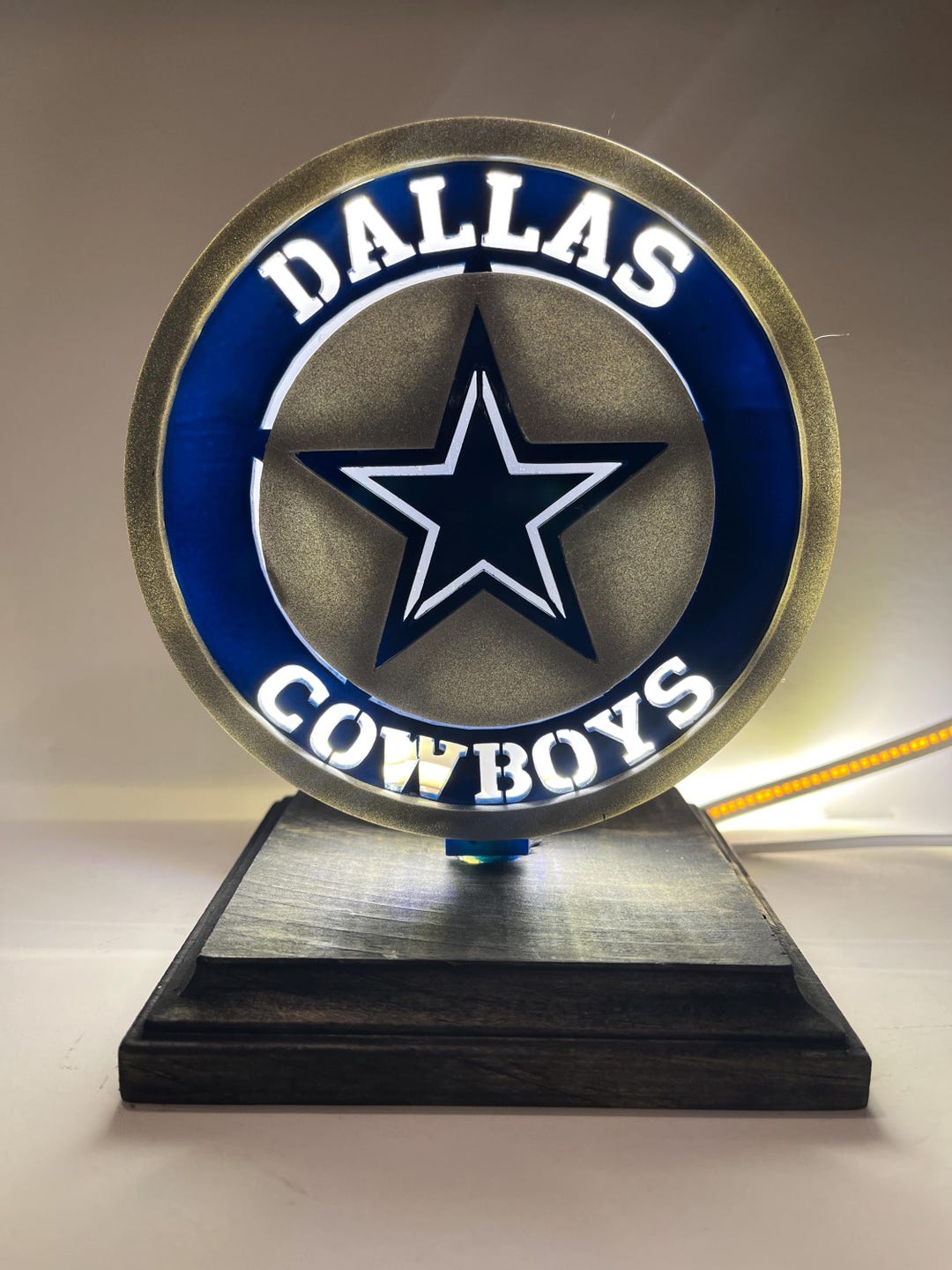Dallas Cowboys USB Powered LED 3D Desk Light Dimmable - Etsy