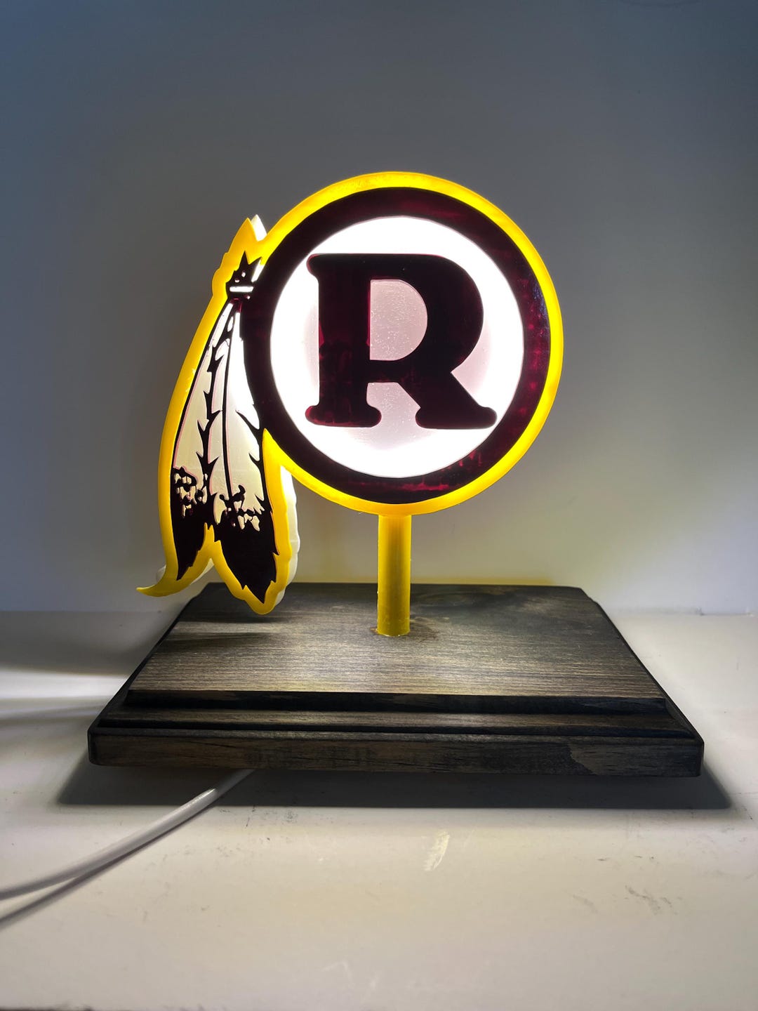 Washington Commanders USB Powered LED 3D Desk Light Dimmable - Etsy