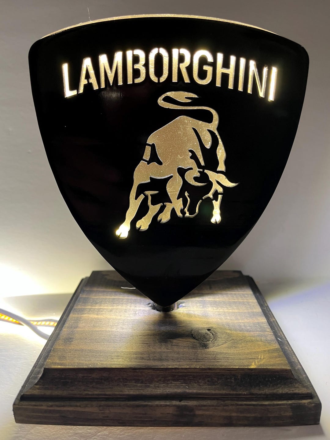 Lamborghini Logo USB Powered LED 3D Desk Light Dimmable - Etsy