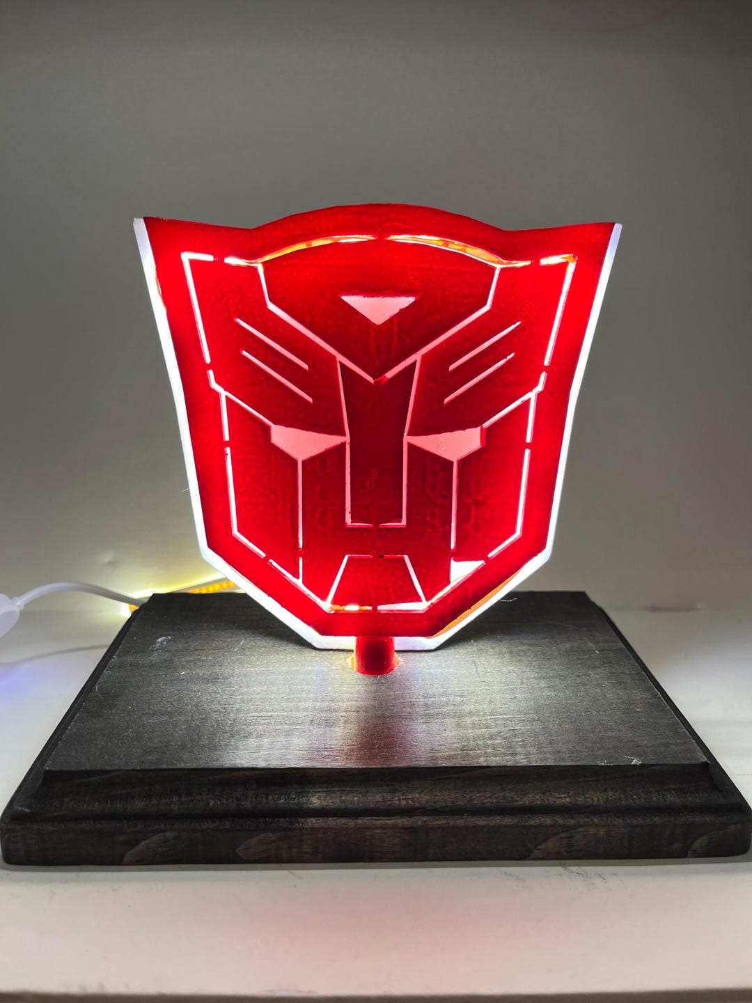 Transformers Autobot USB Powered LED 3D Desk Light Dimmable - Etsy