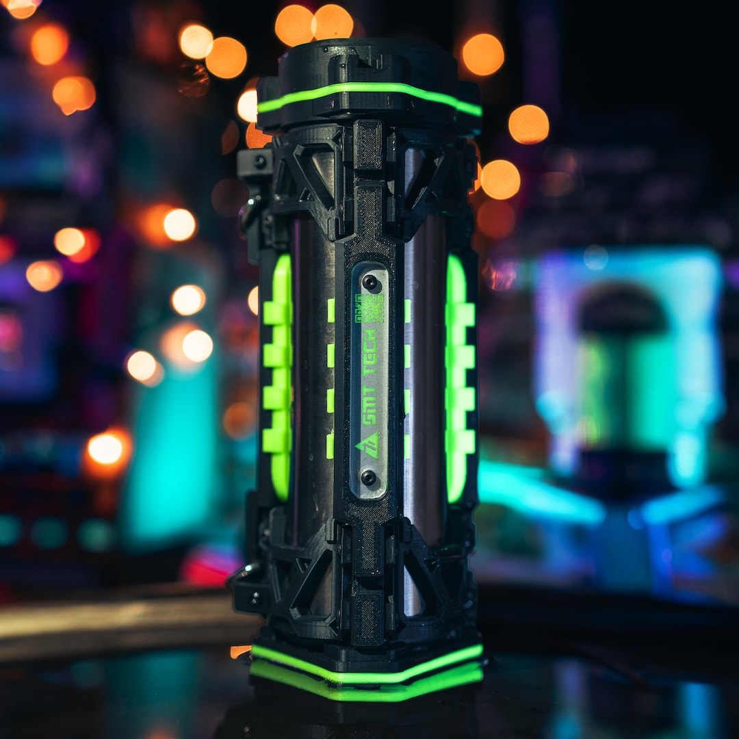 Handmade Cyberpunk Thermos: Sci-fi Bottle With Thermometer, 17oz - Etsy