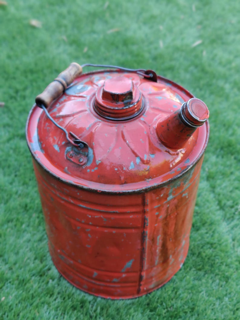 Vintage Tin Can Red - Etsy