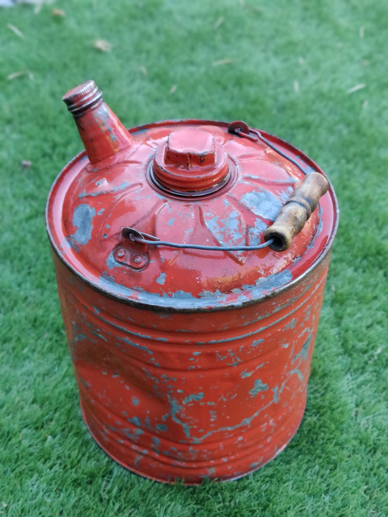 Vintage Tin Can Red - Etsy