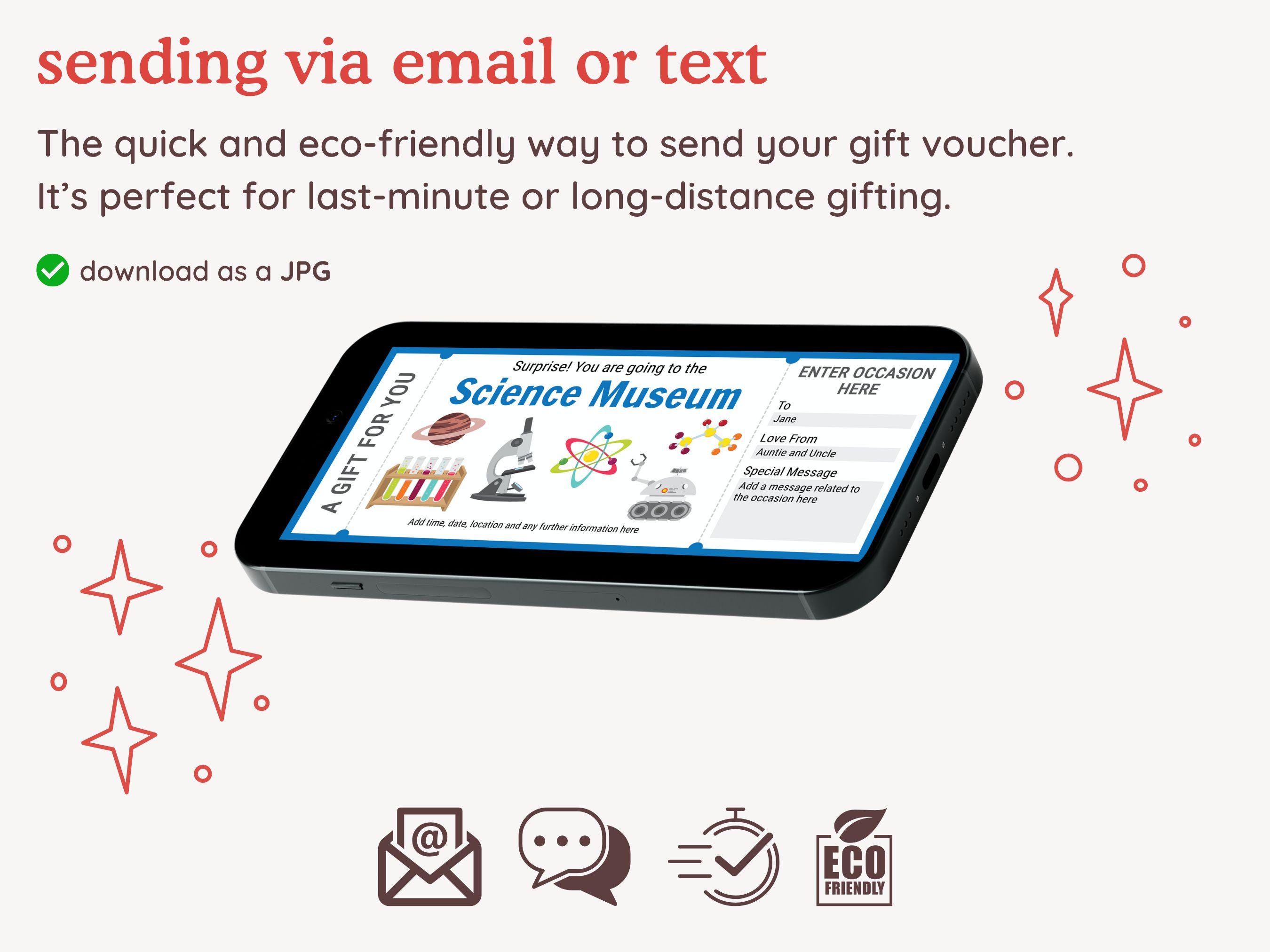 Editable Science Museum Gift Voucher Template, Science Centre Printable ...