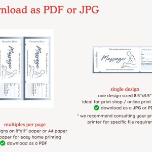 Editable Massage Gift Voucher Template, Body Massage Printable Gift ...