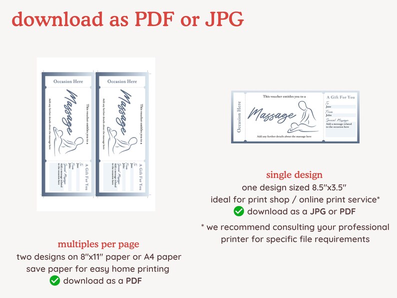 Editable Massage Gift Voucher Template, Body Massage Printable Gift ...