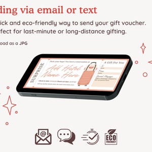 Editable Hotel Reservation Gift Voucher Template, Printable Gift Ticket ...
