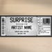 Editable Concert Ticket Template, Printable Concert Ticket, Surprise ...