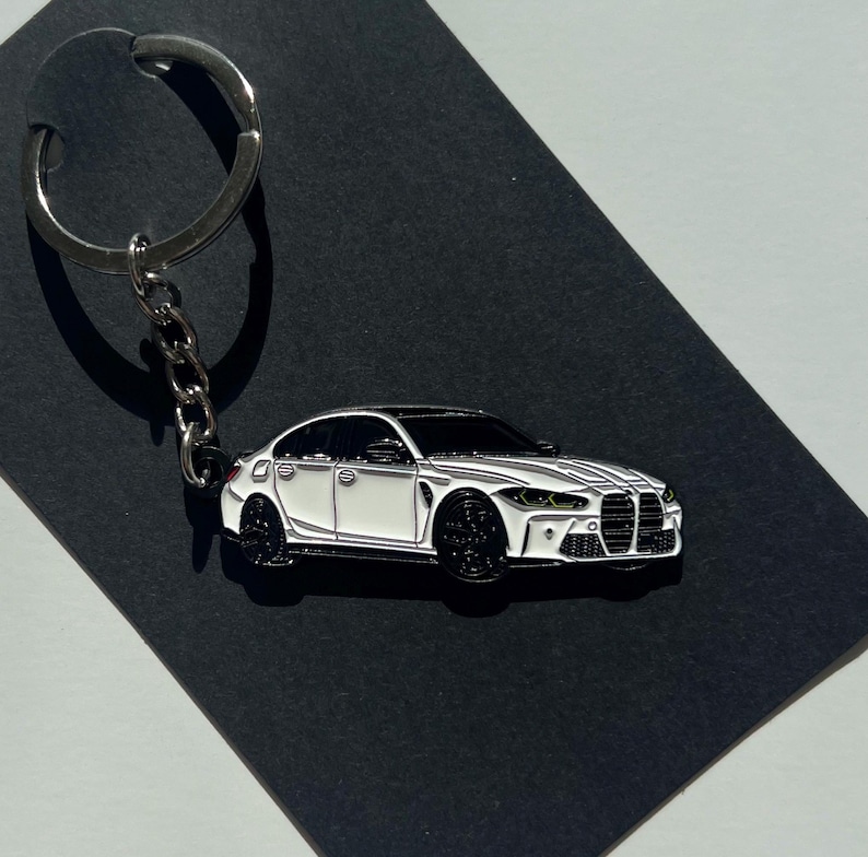 BMW M3 G80 Keychain White - Etsy