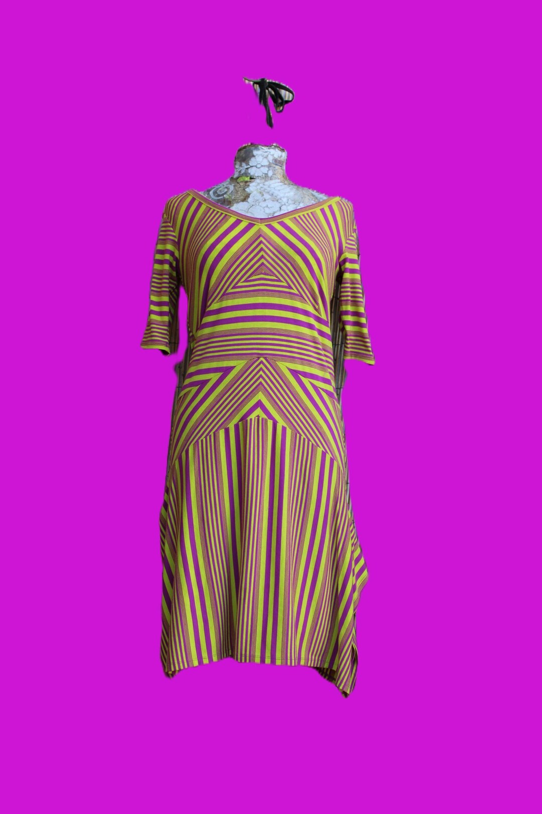 RARE Vintage 1980's Marmot New Wave Dress/ 1980s Knit Dress/new Wave ...