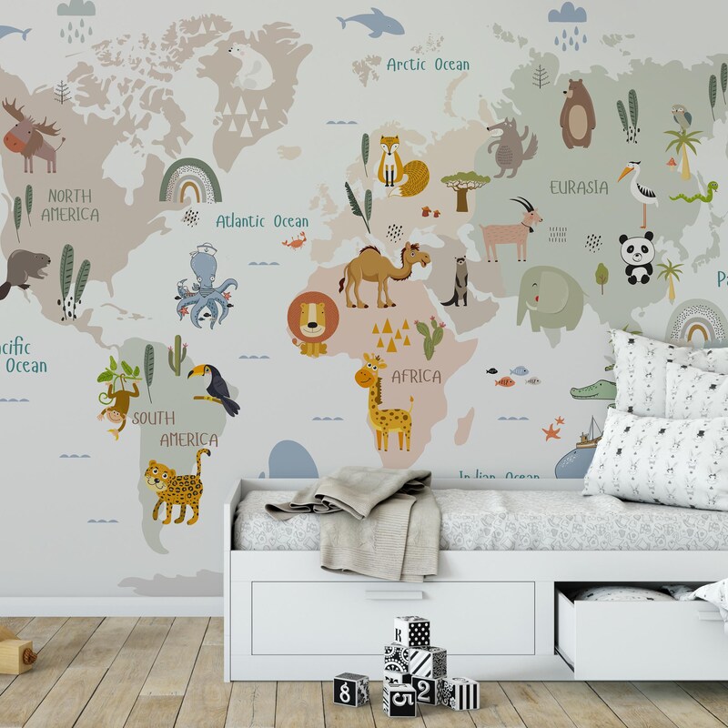 Map Wallpaper - Etsy
