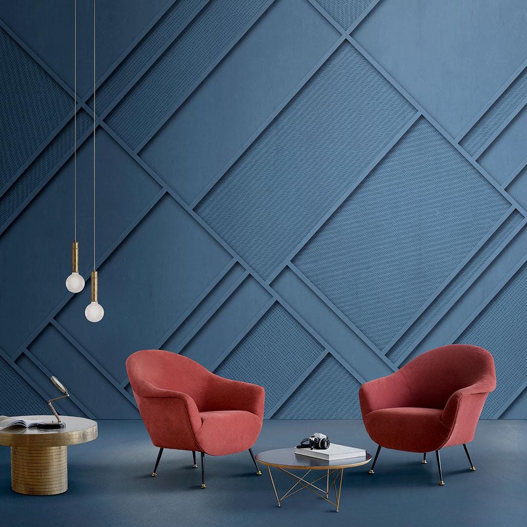 Geometric Rectangle Panels Wallpaper, Art Wallpaper, Peel and Stick ...