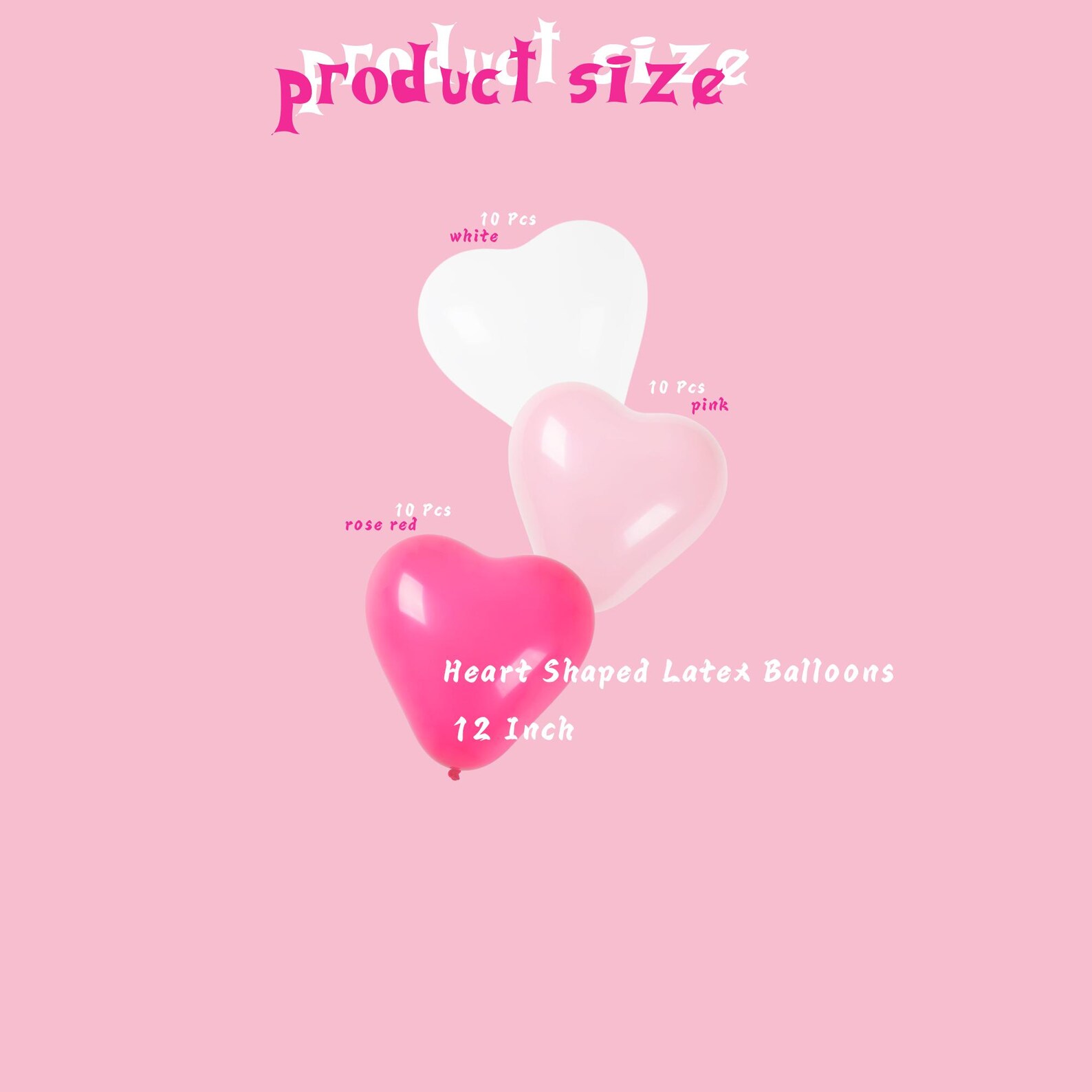 Heart Shaped Latex Balloons 12 Inch Birthday Propose Marriage ...