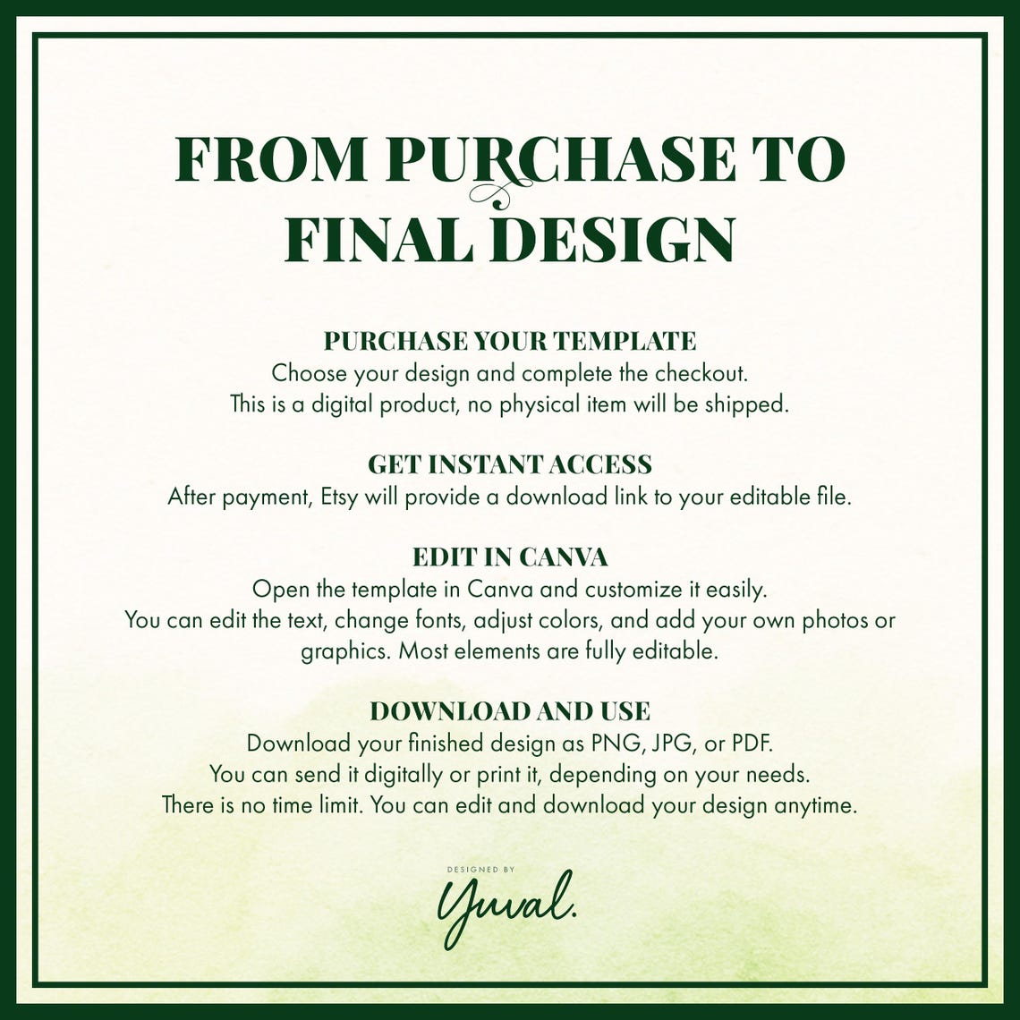VICTORIA Wedding | Menu Canva Template - Etsy